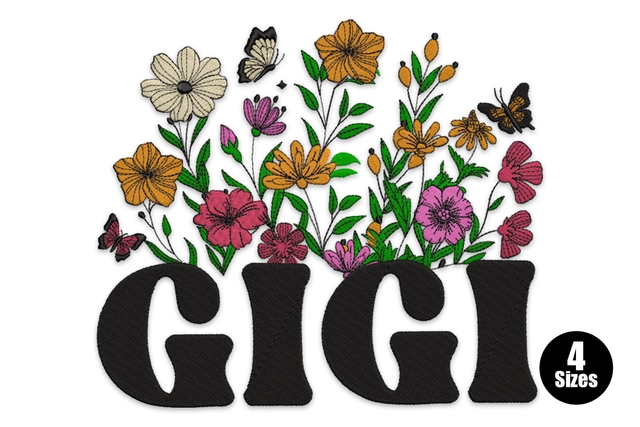 GIGI Flower Garden – Quilted Embroidery Design | Embroidize