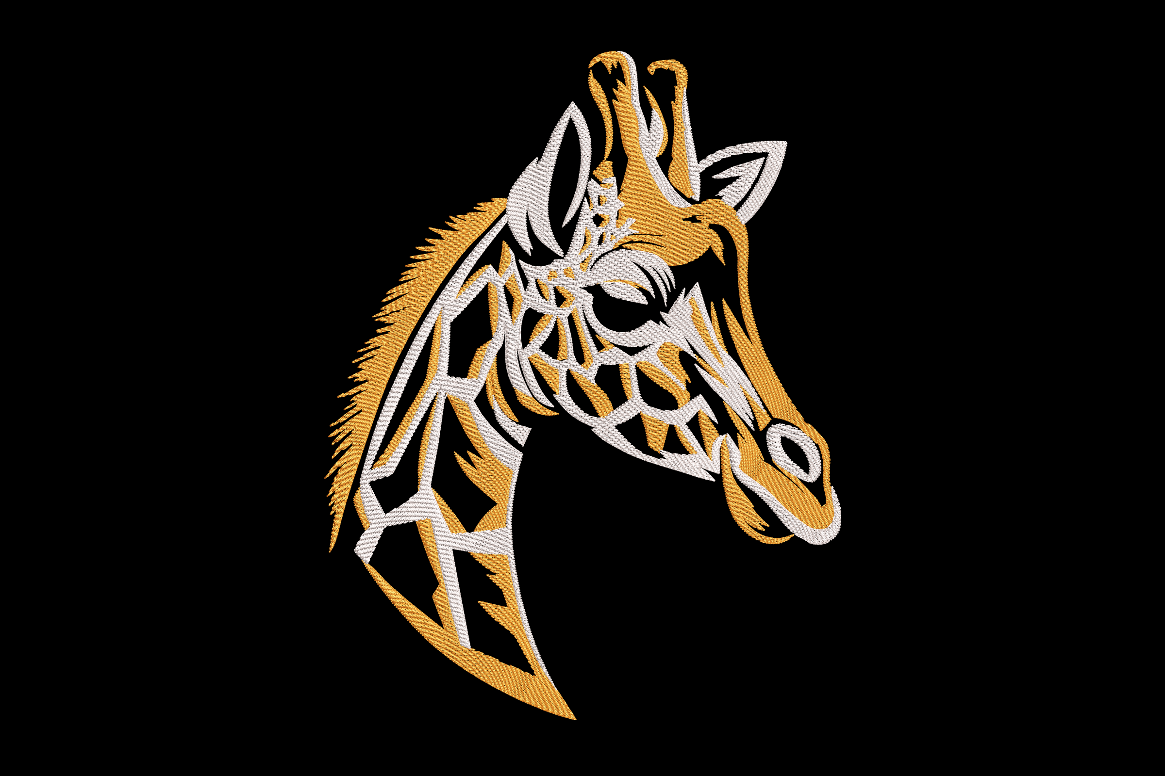 Modern Giraffe Head – Wildlife Machine Embroidery Design | Embroidize