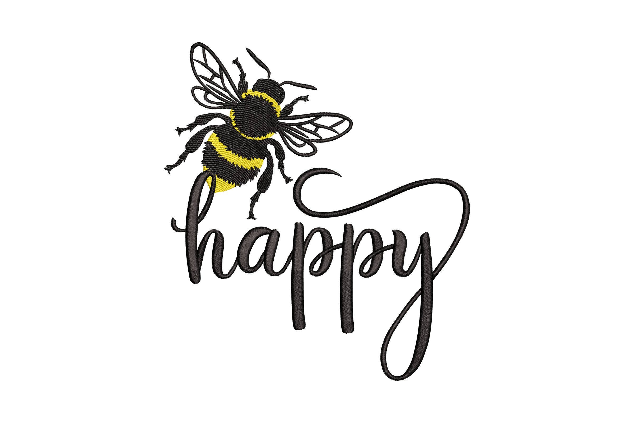 Bee Happy – Machine Embroidery Design | Embroidize