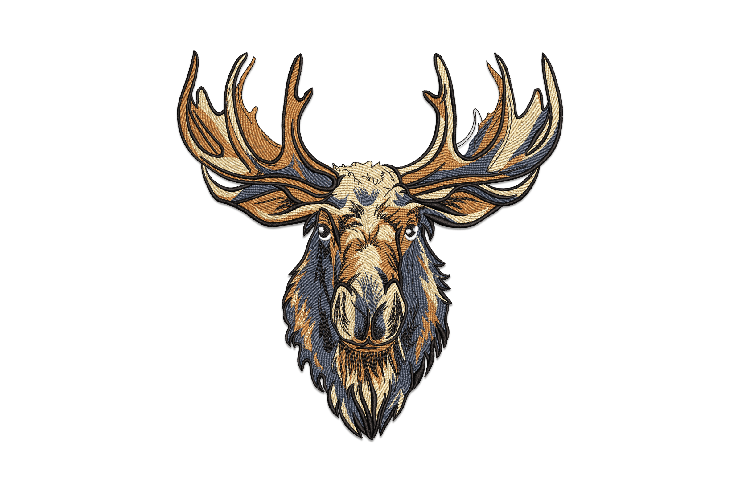 Majestic Moose Head – Wilderness Machine Embroidery Design | Embroidize