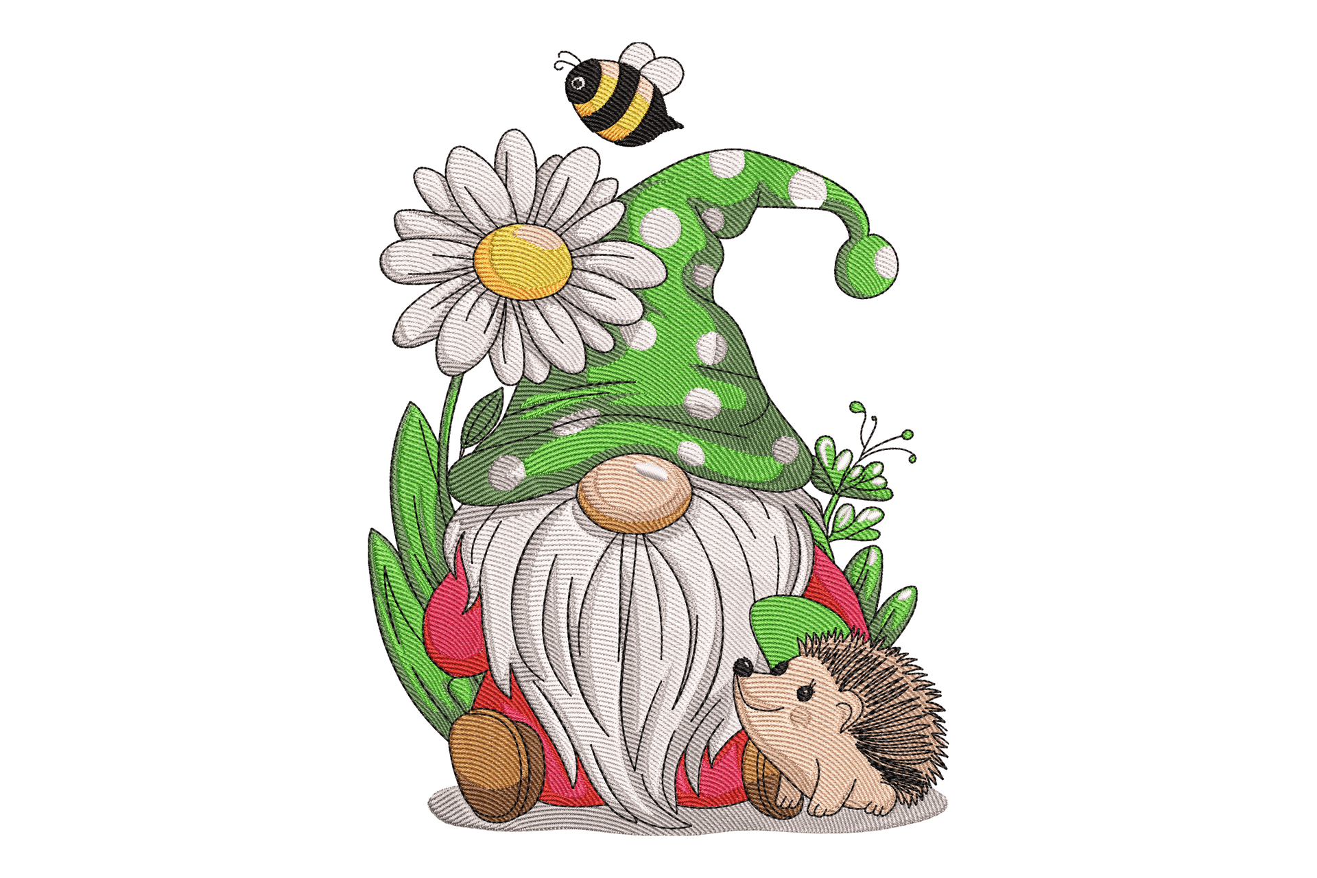 Spring Garden Gnome – Embroidery Design | Embroidize