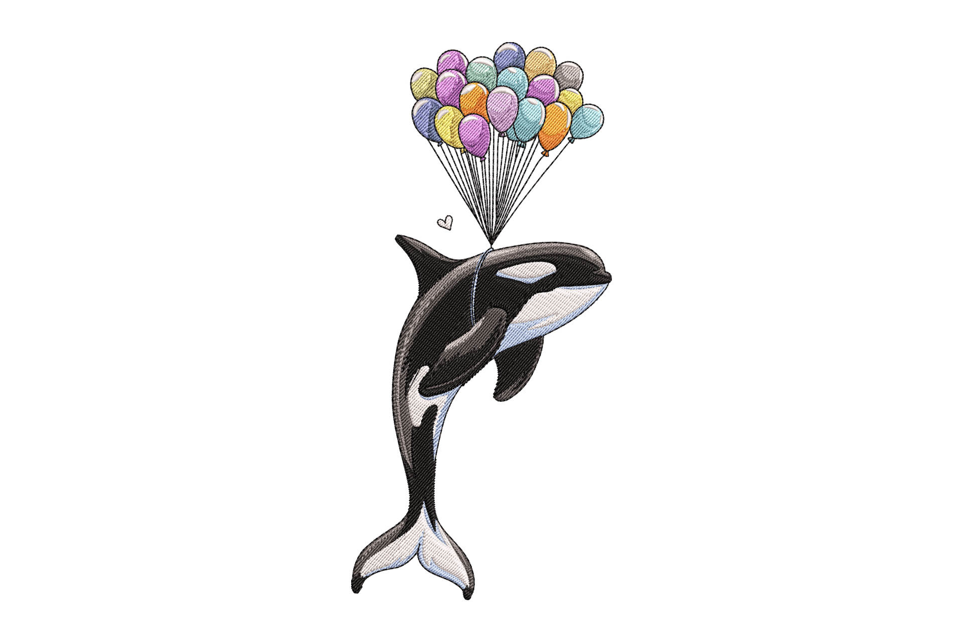 Balloon Orca – Machine Embroidery Design | Embroidize