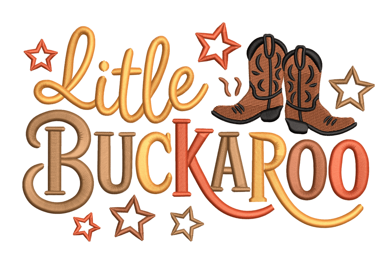 Little Buckaroo – Cowboy Boots Machine Embroidery Design | Embroidize