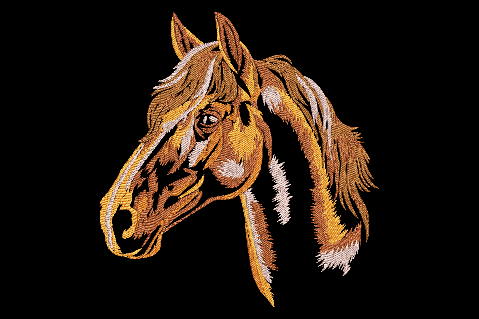 Realistic Horse Head – Machine Embroidery Design | Embroidize