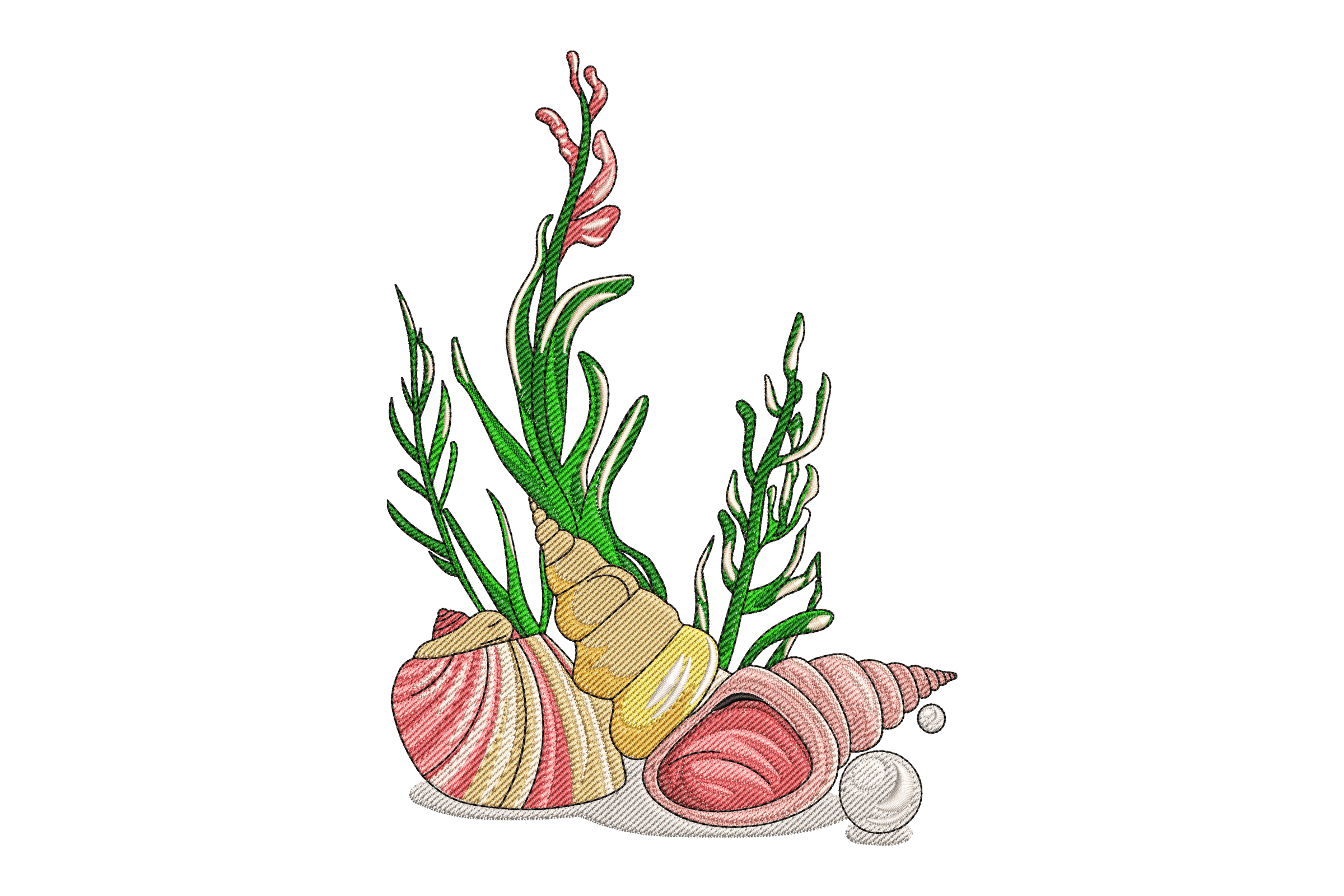 Seashell Bouquet – Coastal Beach Embroidery Design | Embroidize