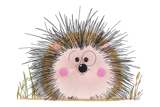 Fluffy Hedgehog Friend – Machine Embroidery Design | Embroidize