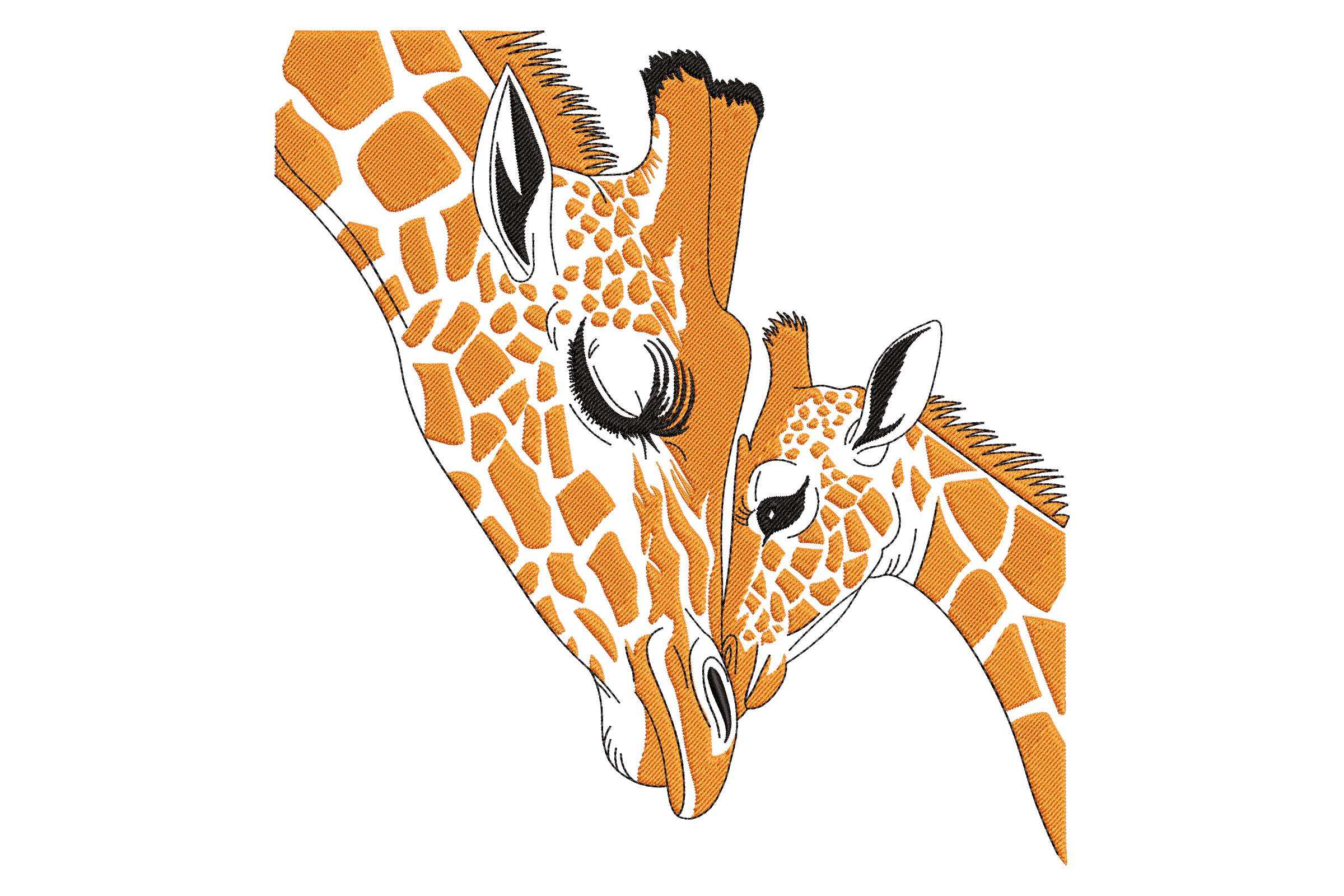 Giraffe Mom & Baby – Machine Embroidery Design | Embroidize
