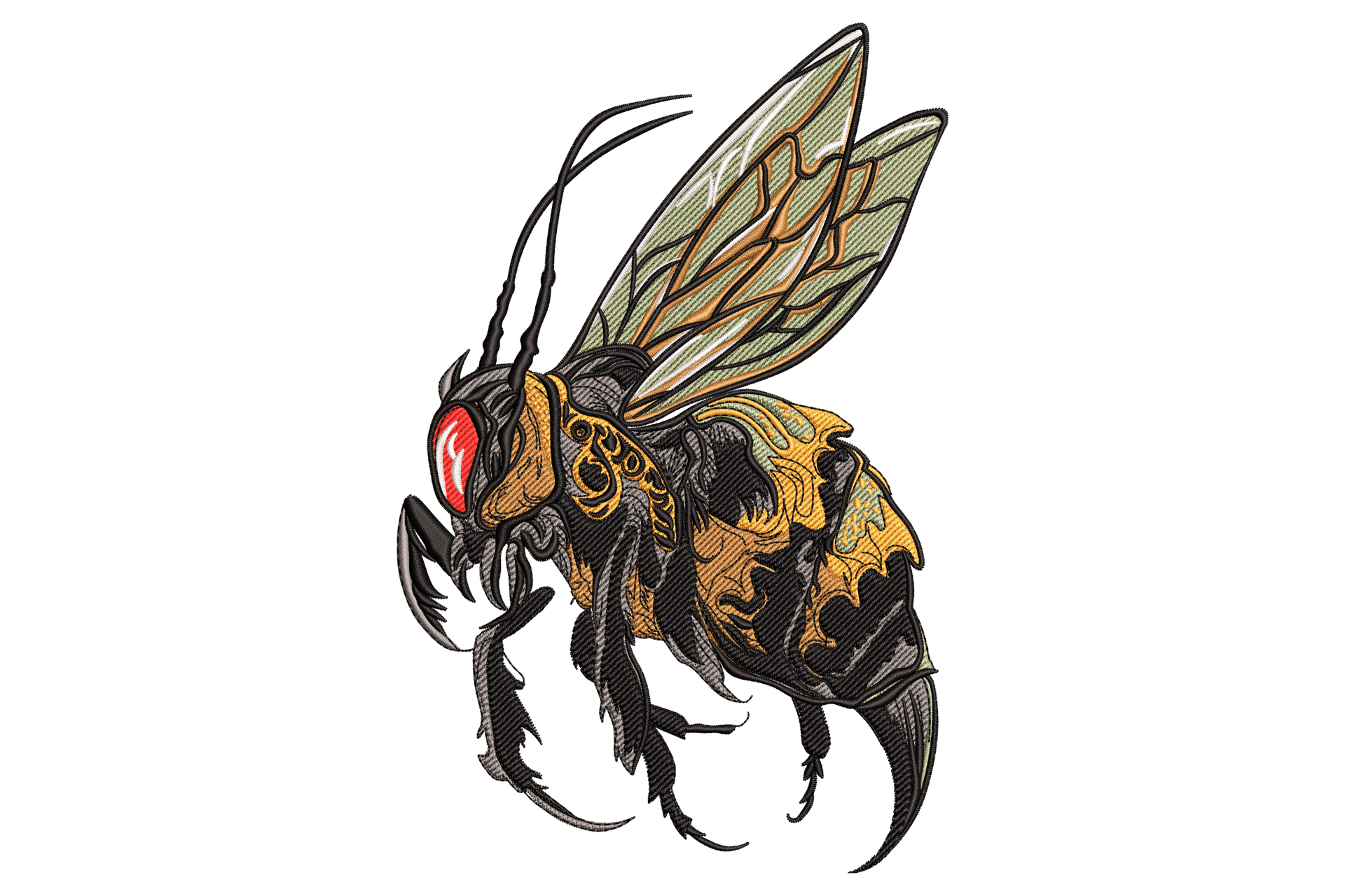 Steampunk Wasp – Machine Embroidery Design | Embroidize