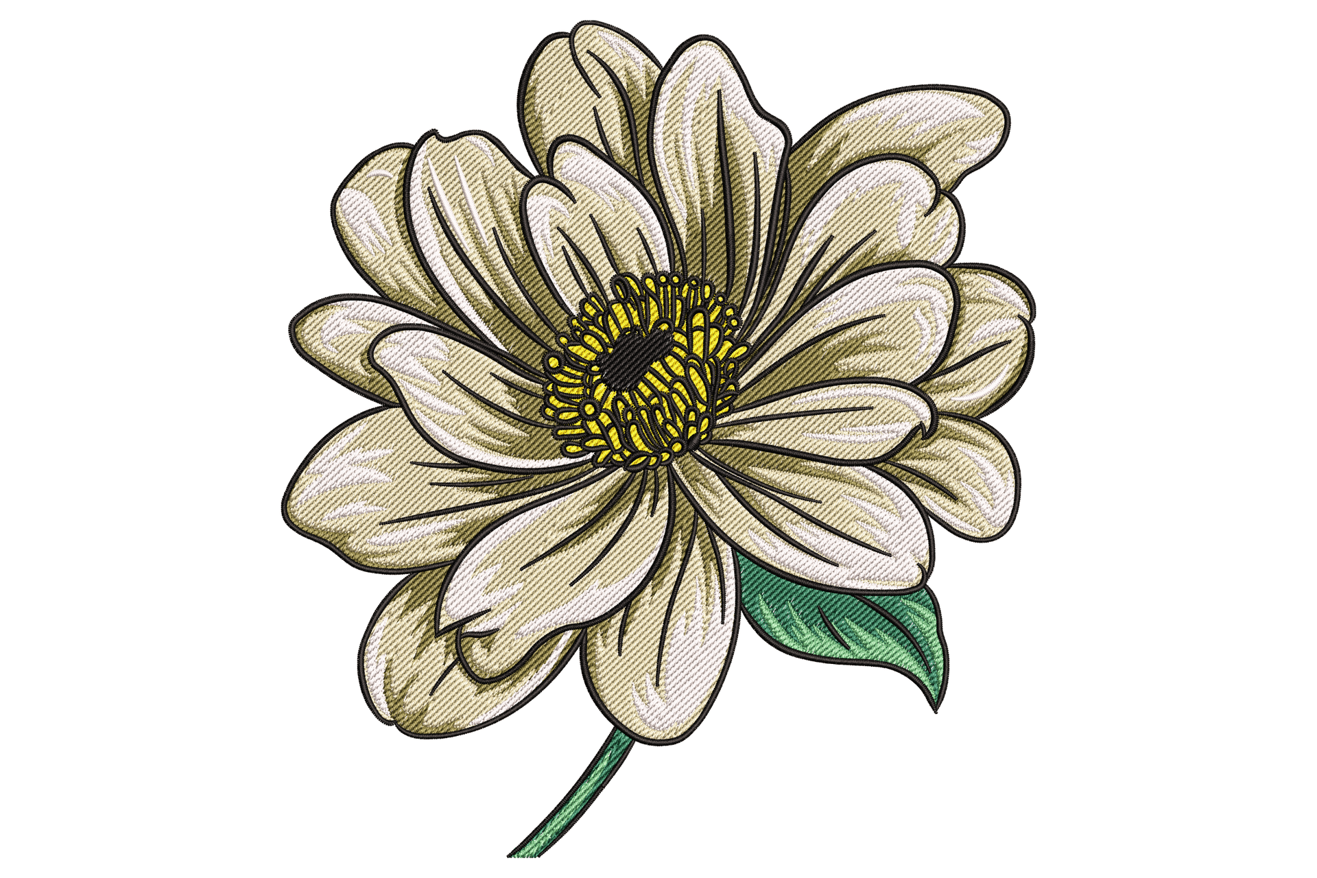 Vintage Cream Blossom – Machine Embroidery Design | Embroidize