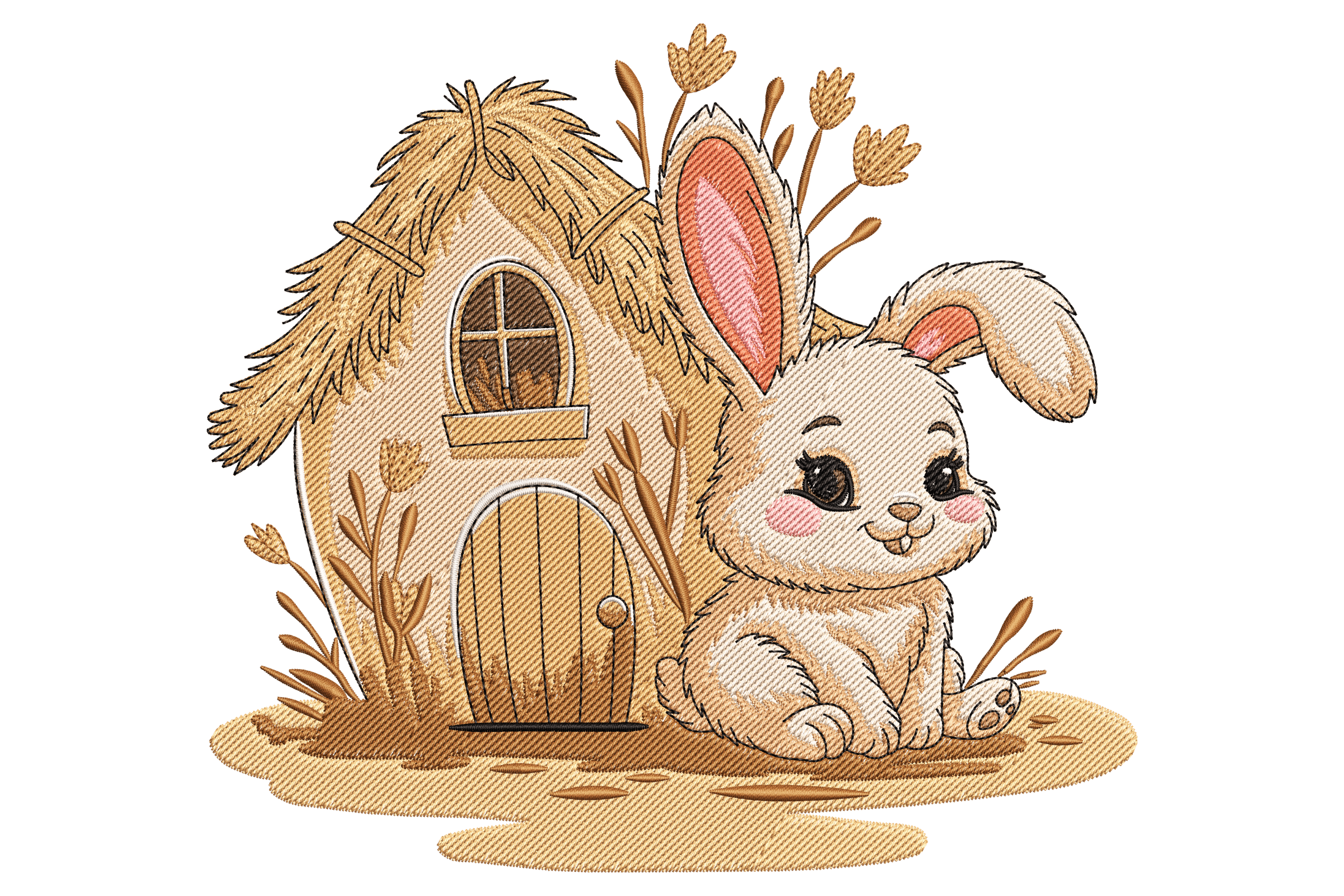 Bunny Cottage – Storybook Kids Machine Embroidery Design | Embroidize