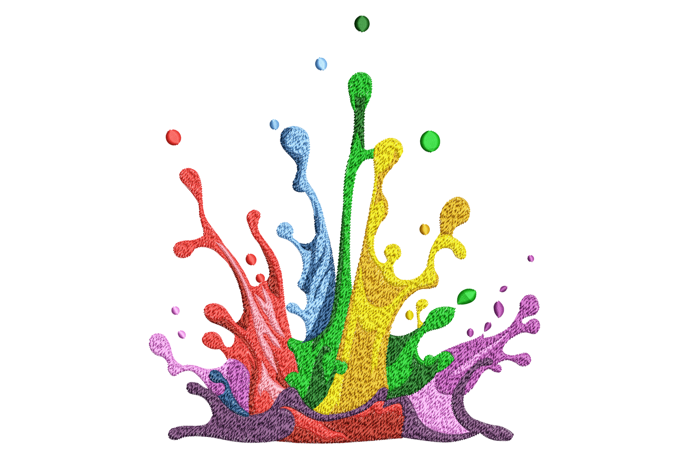 Color Splash Burst – Abstract Machine Embroidery Design | Embroidize