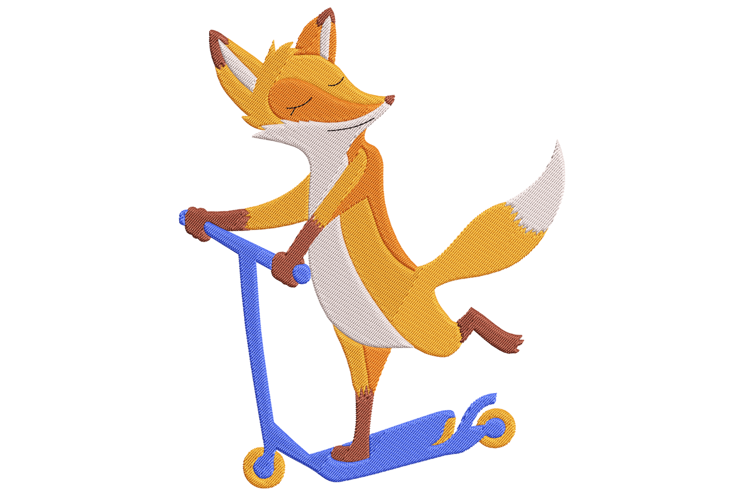 Scooter Fox – Kids Machine Embroidery Design | Embroidize