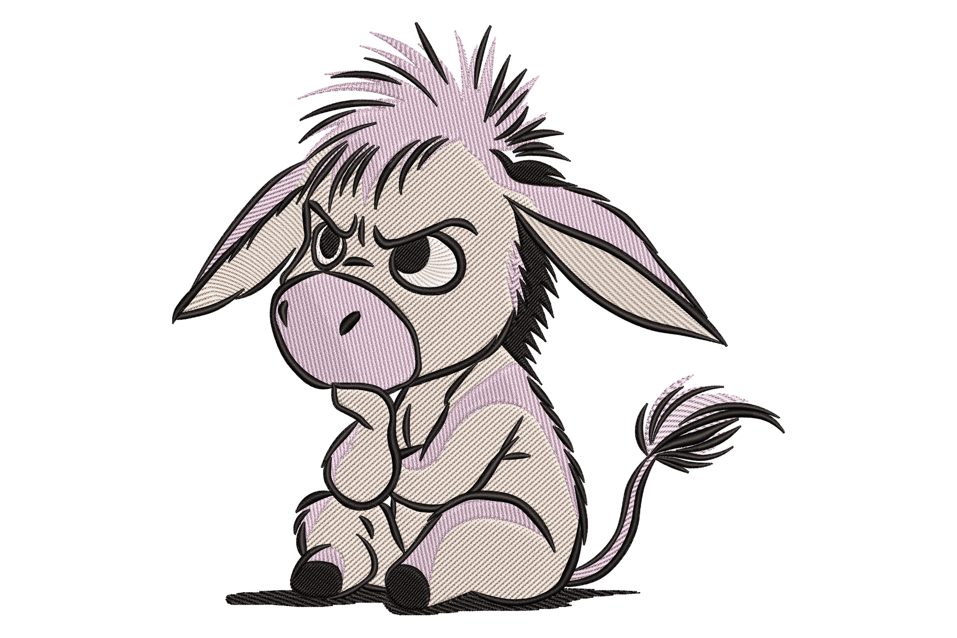 Grumpy Donkey – Machine Embroidery Design | Embroidize