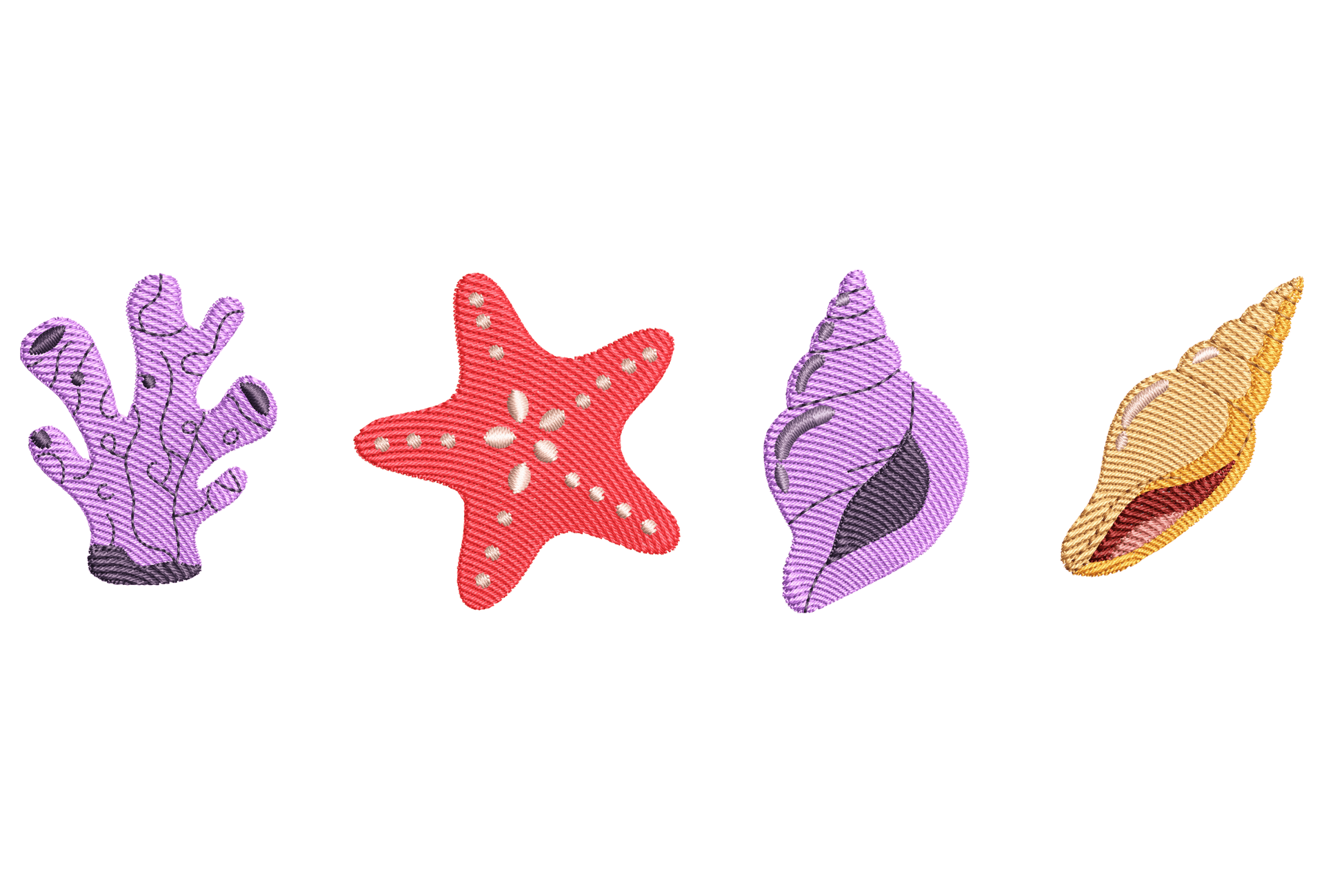 Sea Shells & Starfish – Machine Embroidery Design | Embroidize