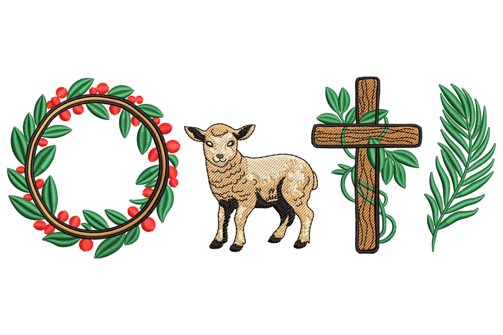 O Lamb of God Cross – Machine Embroidery Design | Embroidize