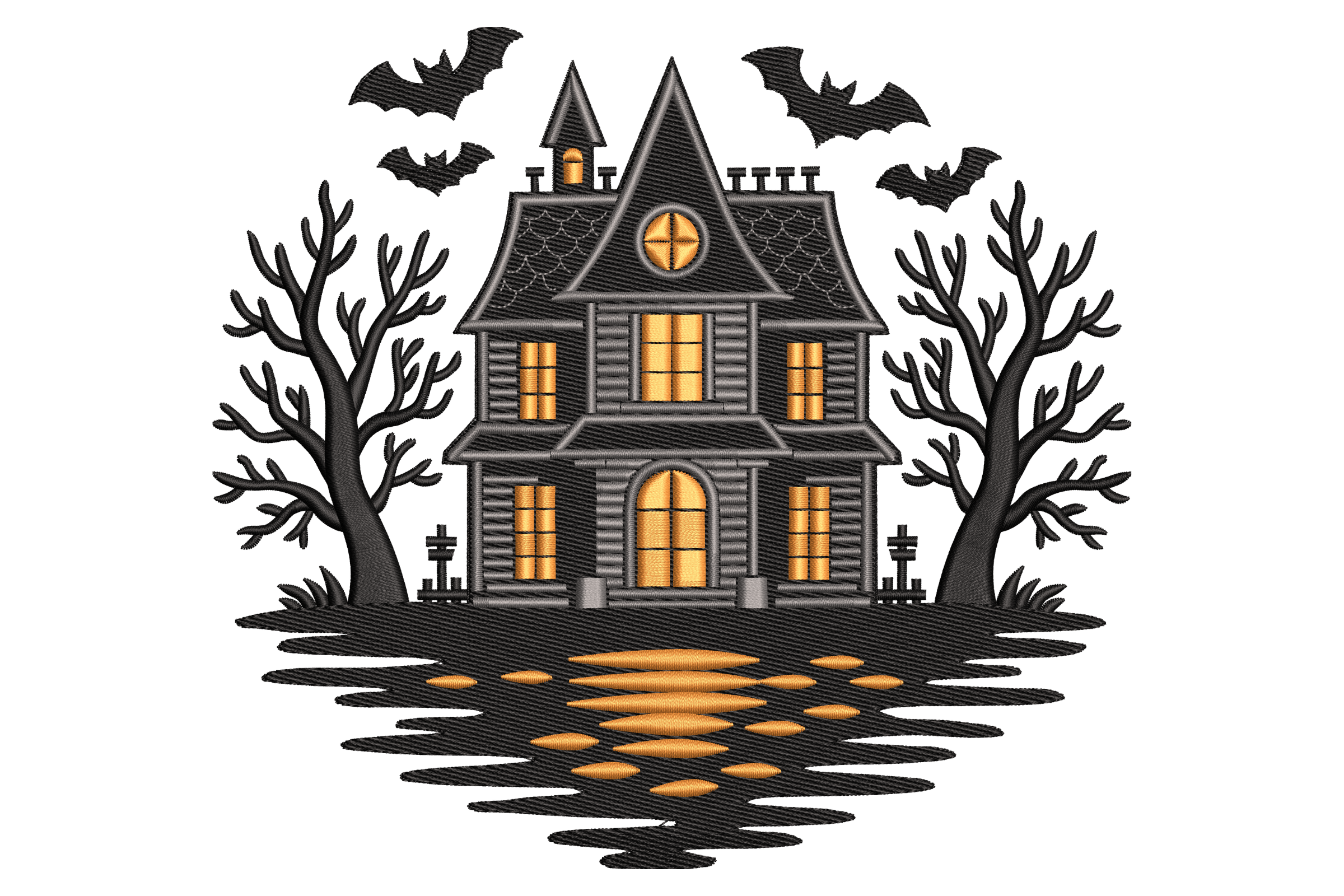 Haunted House – Halloween Machine Embroidery Design | Embroidize