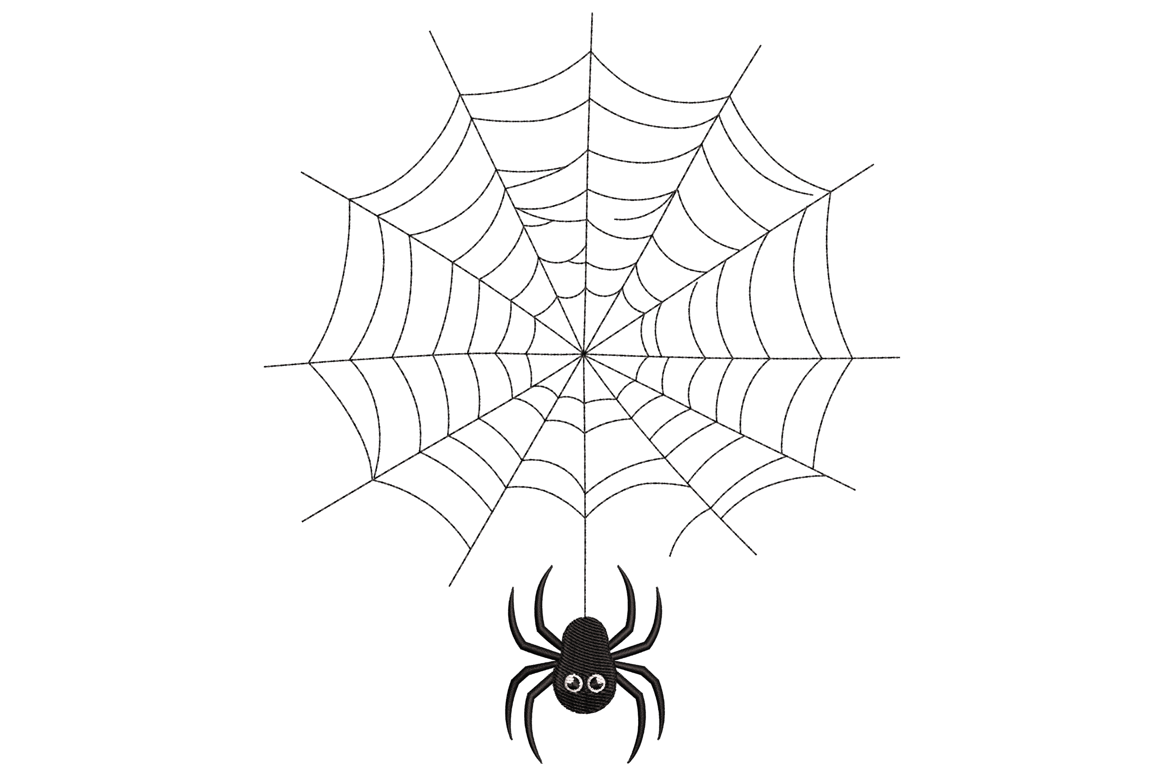 Spider Web & Spider – Halloween Machine Embroidery Design | Embroidize