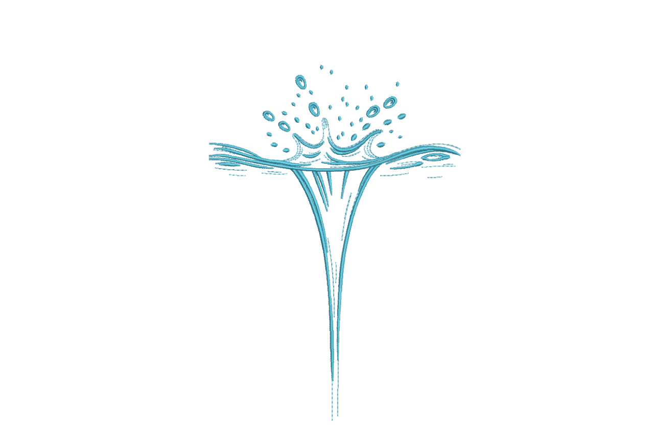 Water Splash – Machine Embroidery Design | Embroidize