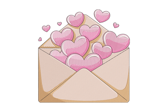 Heart Mail Envelope – Machine Embroidery Design | Embroidize