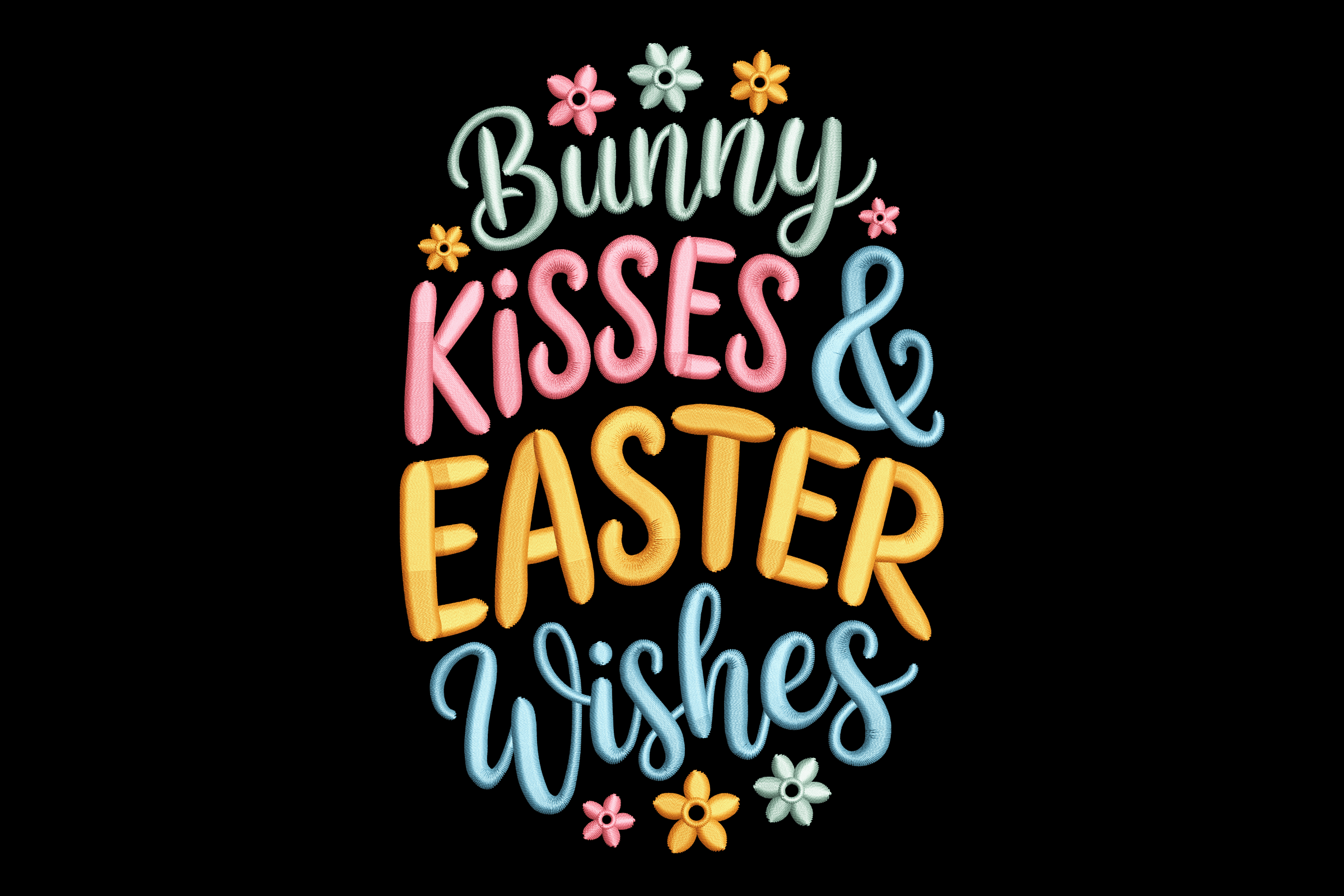Bunny Kisses & Easter Wishes – Machine Embroidery Design | Embroidize