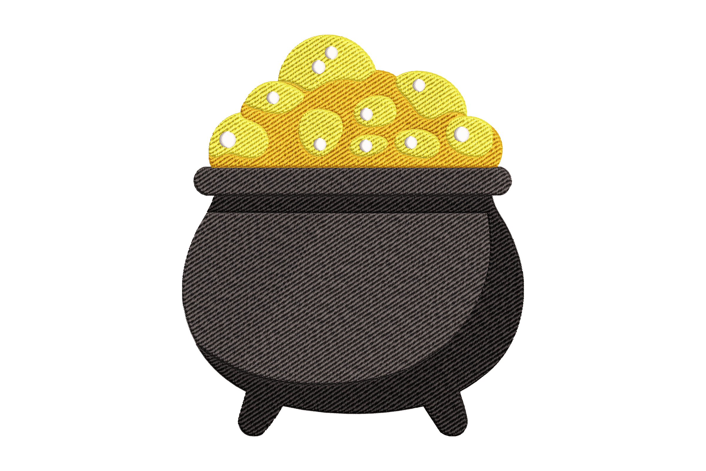 Luck Pot of Gold Machine Embroidery Design | Embroidize