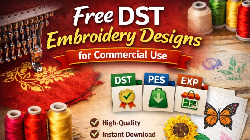Free DST Embroidery Designs Download for Commercial Use | Embroidize