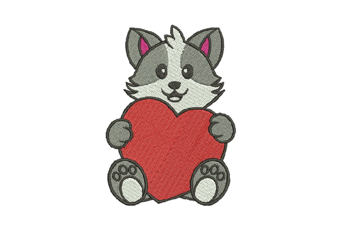 Sweet Hearts Baby Animal Machine Embroidery Design Bundle | Embroidize