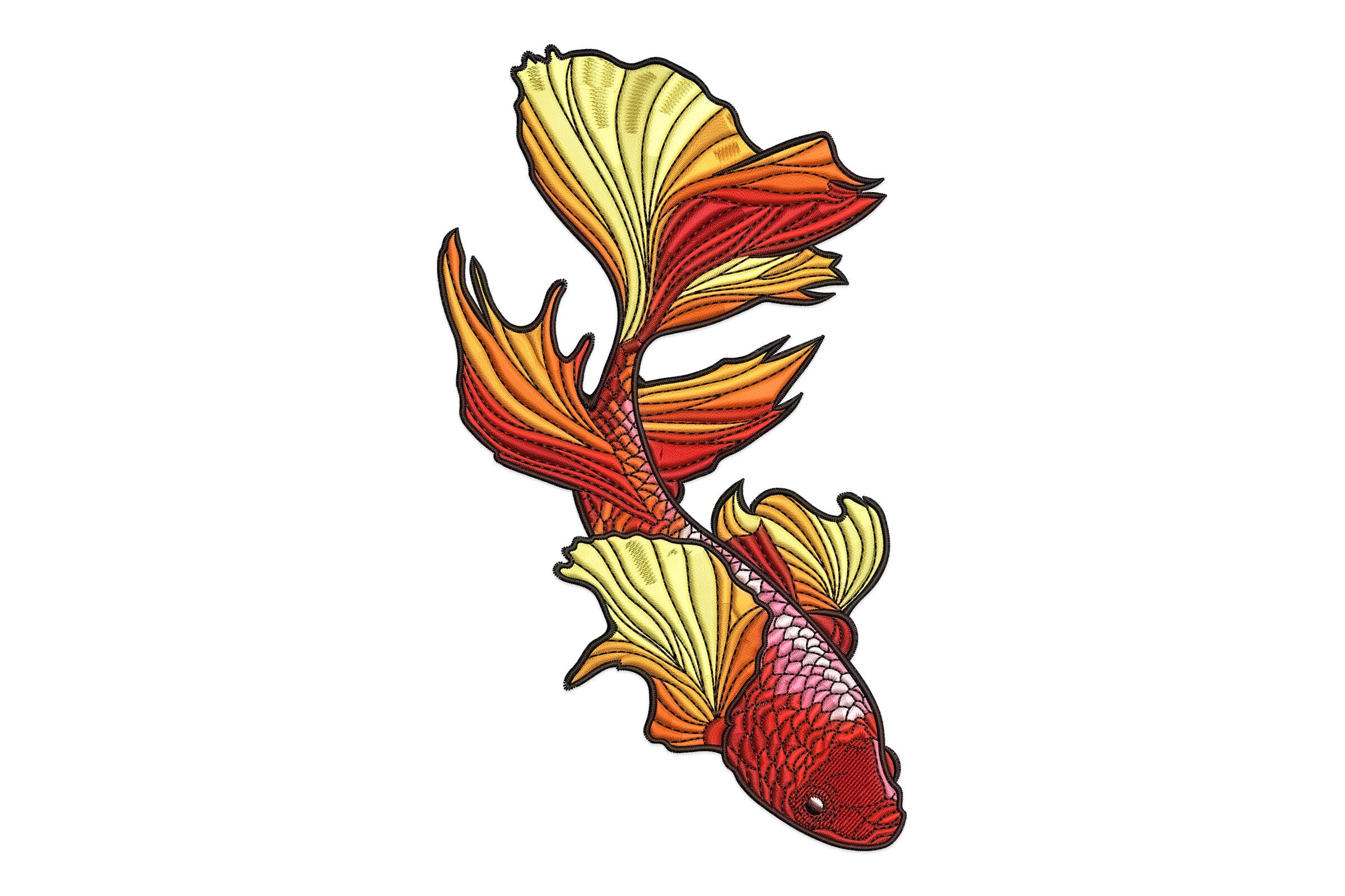 Realistic Bass, Koi, and Tropical Fish Machine Embroidery Designs ...