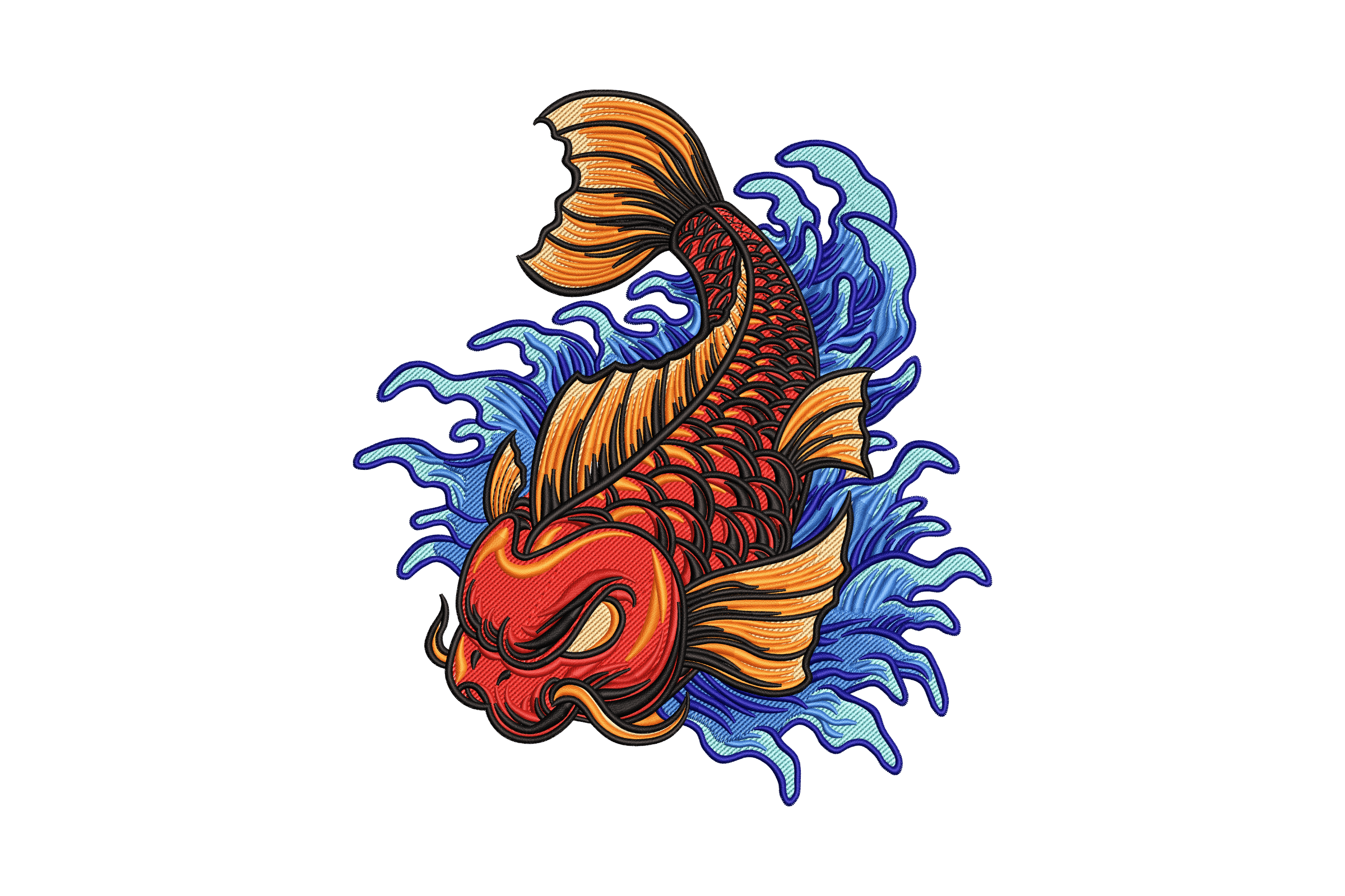 Realistic Bass, Koi, and Tropical Fish Machine Embroidery Designs ...
