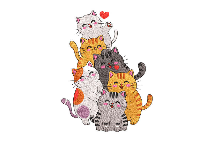 Free Cat & Kittens Embroidery Designs | Embroidize